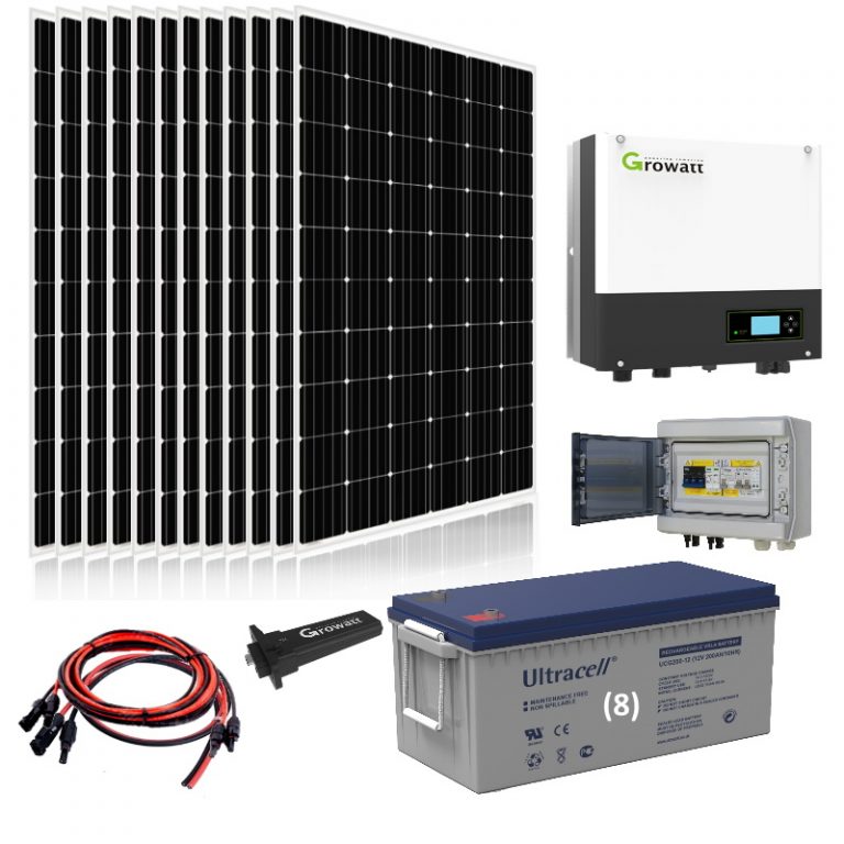 Kit Solaire Hybride 3600Wc GROWATT - Wilmosolar Shop